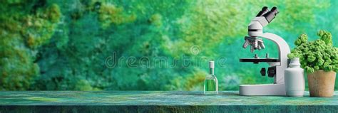 Scientific Research In Nature Microscope Plant Vial Lab Nature