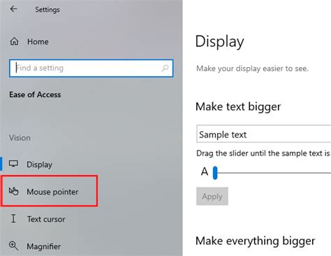 Mouse Pointer Settings In Excel