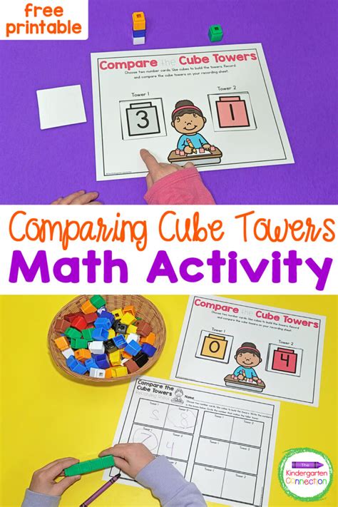 Free Cube Towers Comparing Numbers Activity