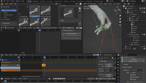 Armature Using Pose Library For Nla Non Linear Animations Causing Distortions Blender