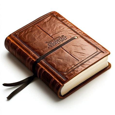 Vintage Brown Leather Journal Notebook Diary Book Antique Rustic Design Old Aged Text Dark Craft