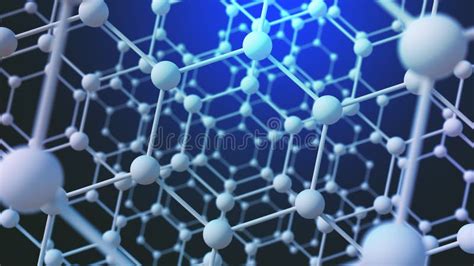Crystal Lattice Molecular Structure Model Of Bound Atoms Stock Illustration Illustration Of