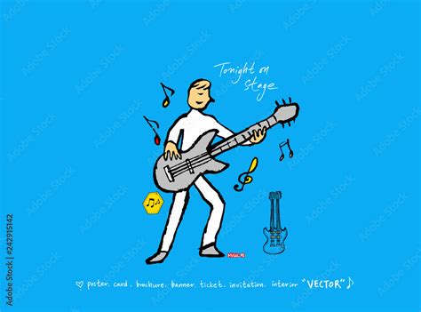 음악회 포스터 손으로 그린 음악 일러스트 Stock Vector Adobe Stock