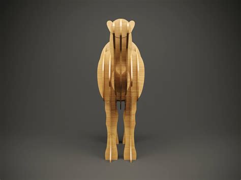 Wood Parametric Decor Camel For Cnc Machine 3d Model By Malibusan