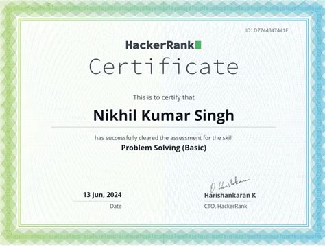 I Earned A Problem Solving Certification Nikhil Kumar Singh Posted