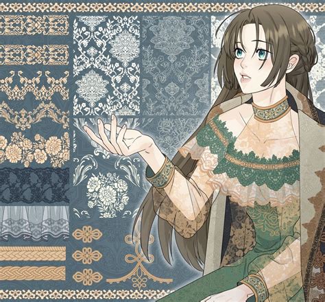 로판 의상을 화려하게 꾸며주는 다양한 패턴 브러시 세트 텀블벅 크리에이터를 위한 크라우드펀딩