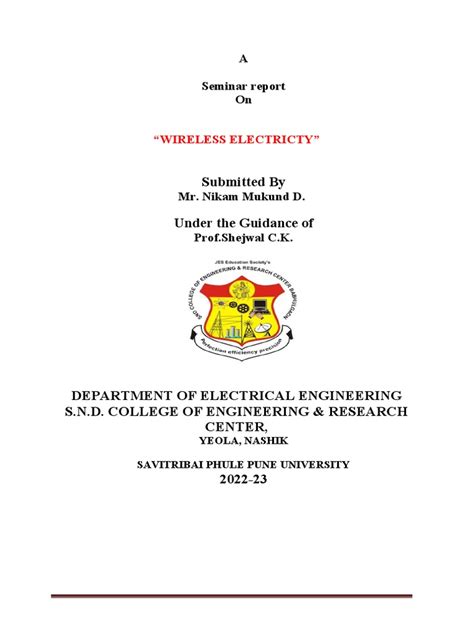 Wireless Electricity A Seminar Report Mukund Nikam Pdf Operational Amplifier