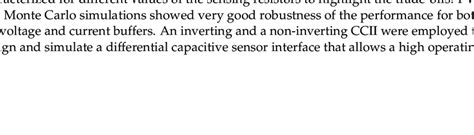 Comparison To Published Results Of Capacitive Sensor Interfaces
