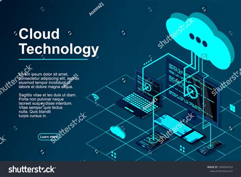 Vector D Isometric Illustration Network Computer Stock Vector Royalty Free