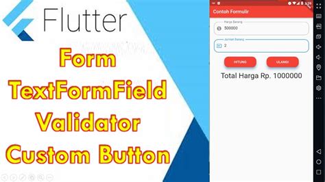 textformfield dan custom buttom di flutter youtube