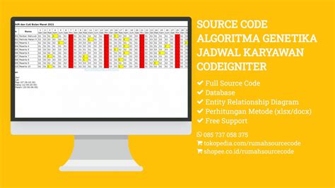 Algoritma Genetika Jadwal Karyawan Codeigniter Tugasakhir Id