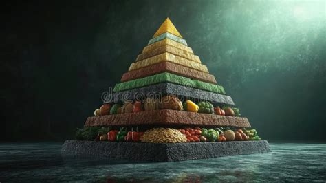 Healthy Eating Pyramid A Guide To Balanced Nutrition Stock