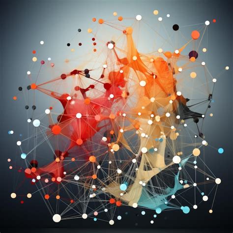 Premium Ai Image Colorful Network Graph Illustration Generative Ai