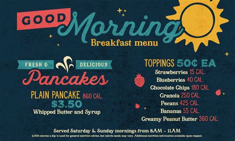 Weekend Breakfast Menu Fresh By Brookshires