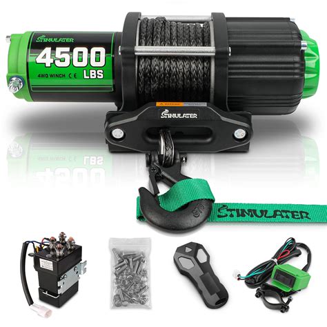 Stimulater 4500lb Atvutv Winch12v Electric Winchwinch With Synthetic