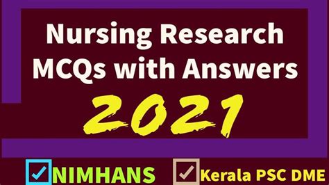 Nursing Research Mcqs With Answers