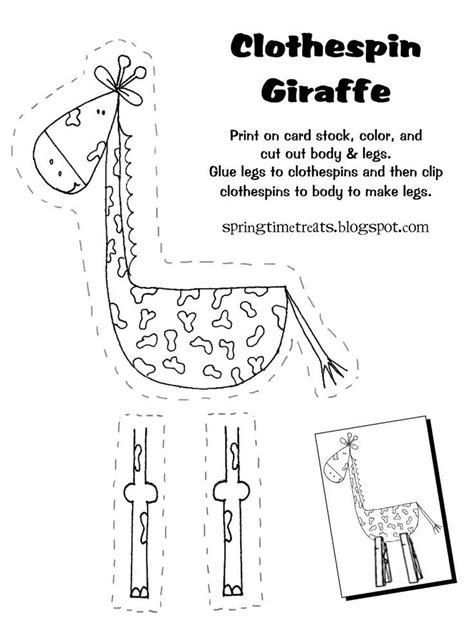 Printable Giraffe Craft