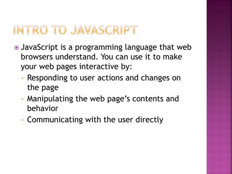 Ppt Intro To Javascript Powerpoint Presentation Free Download Id2266646