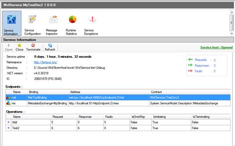 Wcfstorm Service Information