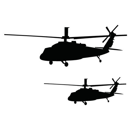 Blackhawk Military Helicopter Silhouette 25367070 Vector Art At Vecteezy