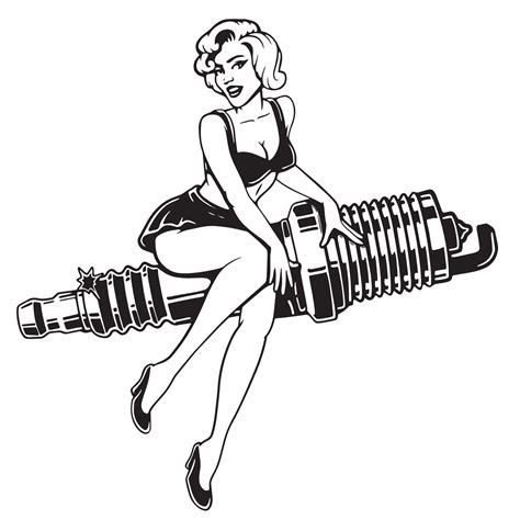Free Black And White Pin Up Girl Download Free Black And 54 Off