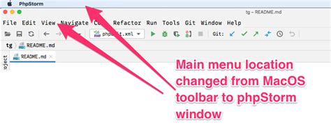 Main Menu Show Inside App Window Not In System Menubar IDEs Support IntelliJ Platform