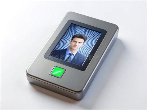 An Identity Verification Device Being Used At A Retail Store Generative Ai Stock Illustration