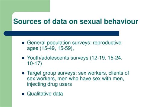 Ppt Monitoring And Evaluation Of Aids Programs Sexual Behavior