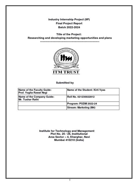 Iip Final Project Kirti Vyas Pdf Retail E Commerce