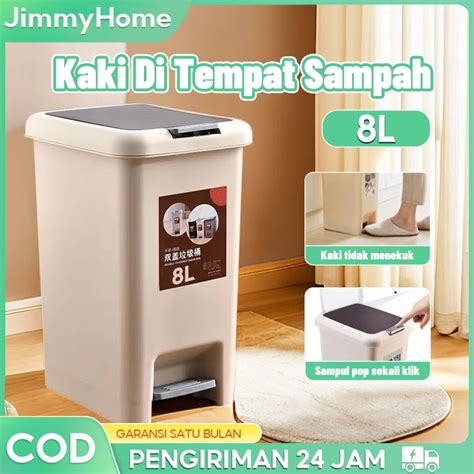Jual Tempat Sampah Injak 8l Tong Sampah Plastik Tertutup Kotak Sampah Trash Bin Dapur Kamar