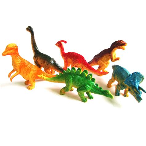 6pcs Plastic Figures Simulation Model Dinosaur Large Assorted Dinosaurs