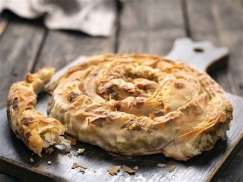 Bulgarian Banitsa With Leeks Bacon And Cheese