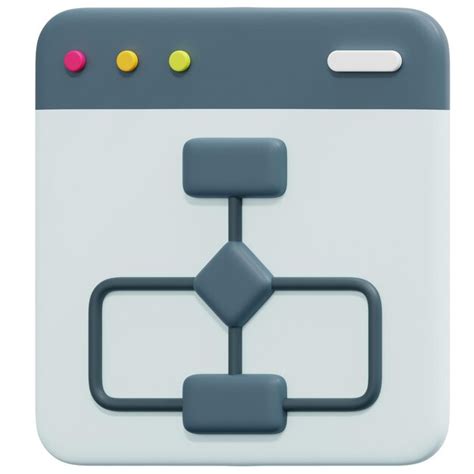 Premium Psd Flowchart 3d Render Icon Illustration