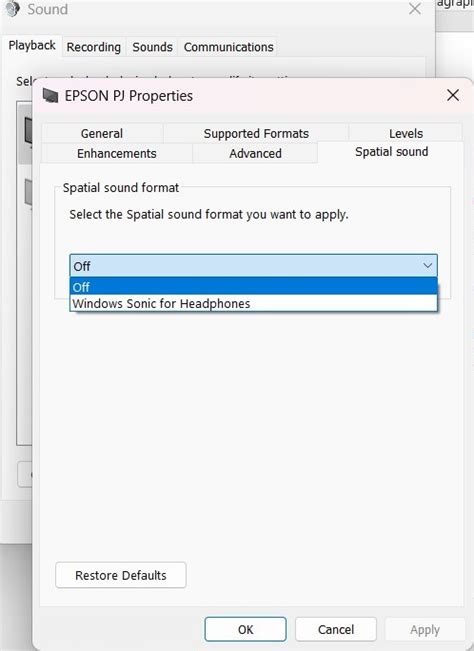 Dolby Atmos For Home Theater Spatial Audio Option Not Appearing On Win