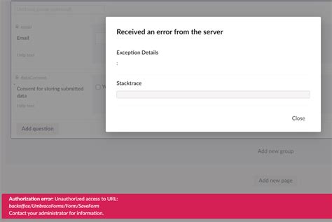 umbraco throws authorization error after marking a field as non sensitive data · issue 976