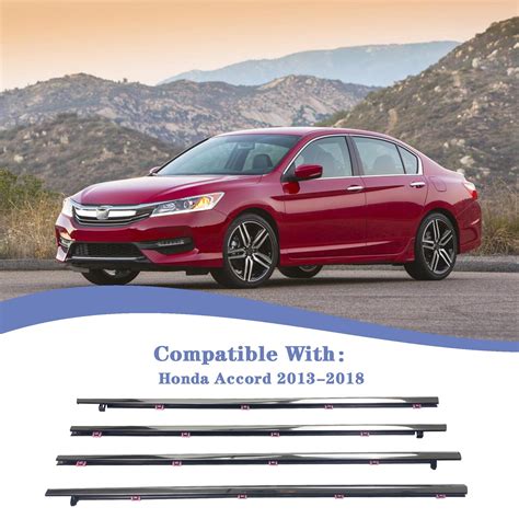 Yzusgomumu 4pcs Car Window Moulding Trim Weatherstrip Window Seal