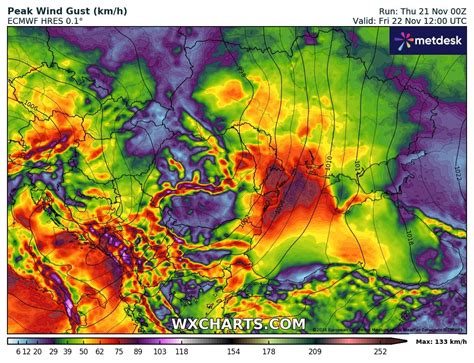 Червен код за ураганен вятър в петък студен фронт сваля температурите през уикенда Nova