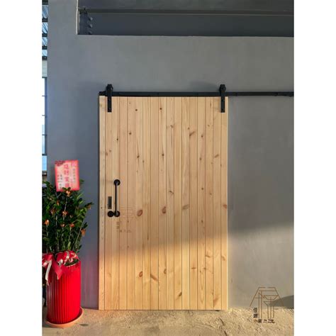 佳源木業 美式拉門店面拉門穀倉門滑移門企口板木材緩衝拉門懸吊拉門工廠直營工業風室內裝潢室內家居家具家居選物 蝦皮購物