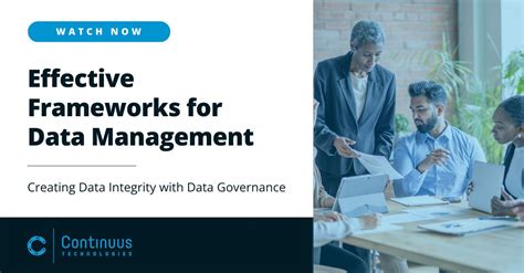 Webinar On Demand Creating Data Integrity With Data Governance Continuus