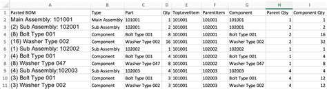 Creating A Multi Level Bom That Can Sum Up Part Totals Rexcel