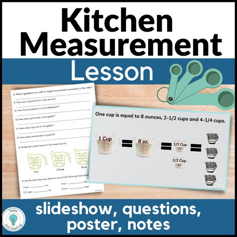 Kitchen Measurement Lesson Kitchen Math Worksheets Twins And