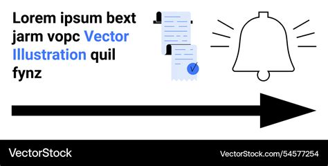 Workflow Notification With Documents And Alert Vector Image