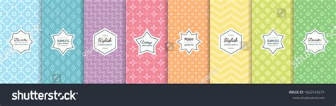 Vector Geometric Seamless Patterns Collection Set Stock Vector Royalty Free 1662545671