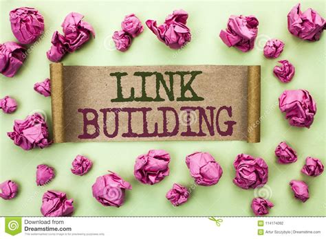 Word Writing Text Link Building Business Concept For Process Of Stock