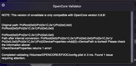Was Sagt Mir Diese Meldung In Open Core Configurator Macos Monterey 120 Hackintosh Forum