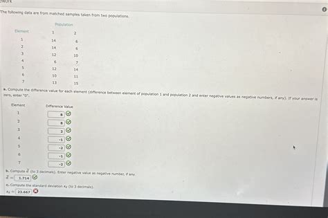 Solved The Following Data Are From Matched Samples Taken