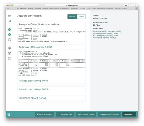 Working With Gradescope Csci 312 Software Development