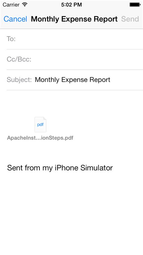 Iphone How To Attach A Pdf File To Mail And Send Mail In Ios Stack