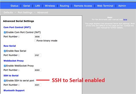 Using The Ssh To Serial Port Feature Of Airconsole Get Console Support