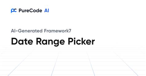 Use Ai To Build Framework7 Date Range Picker